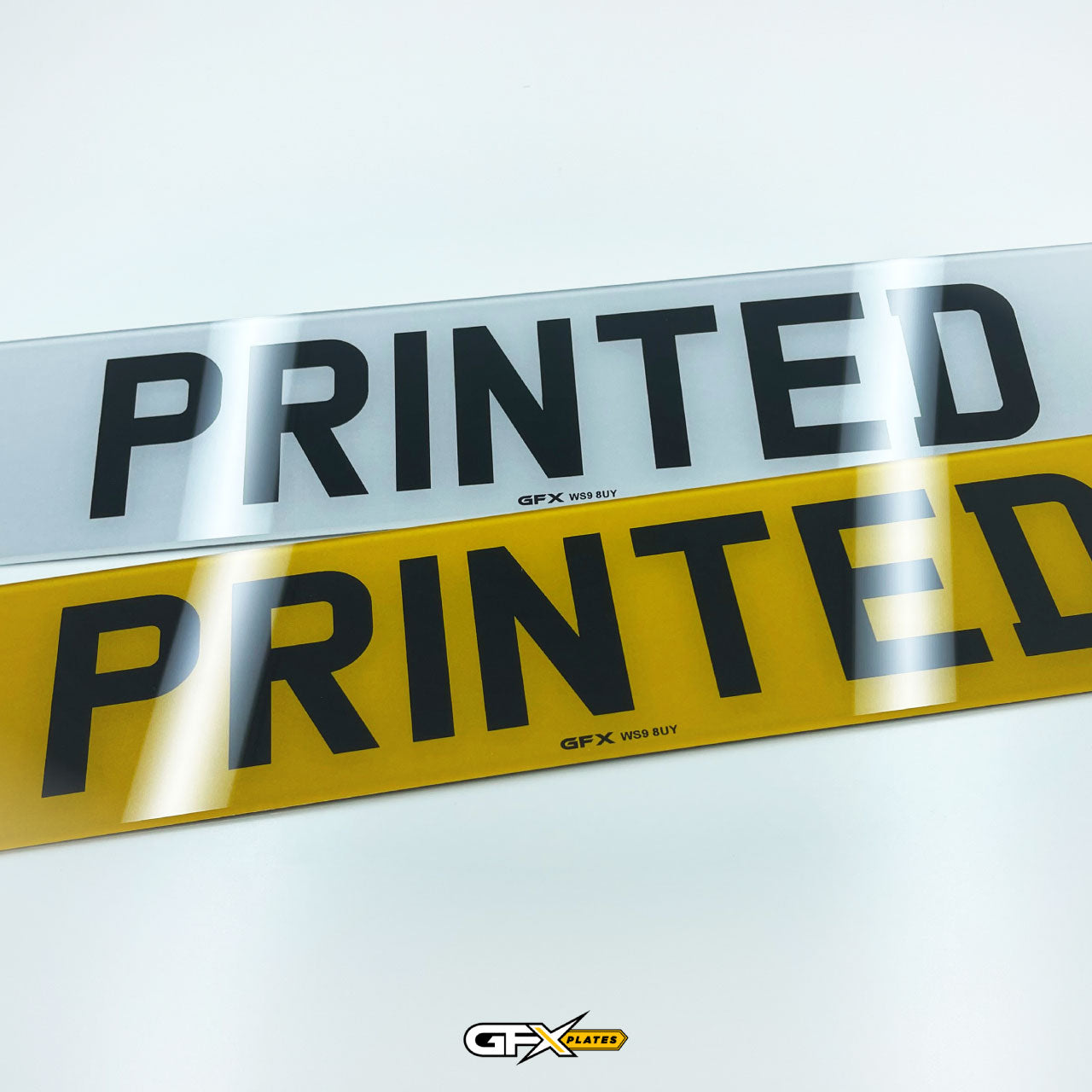 2D Printed Acrylic Number Plates – GFX Plates