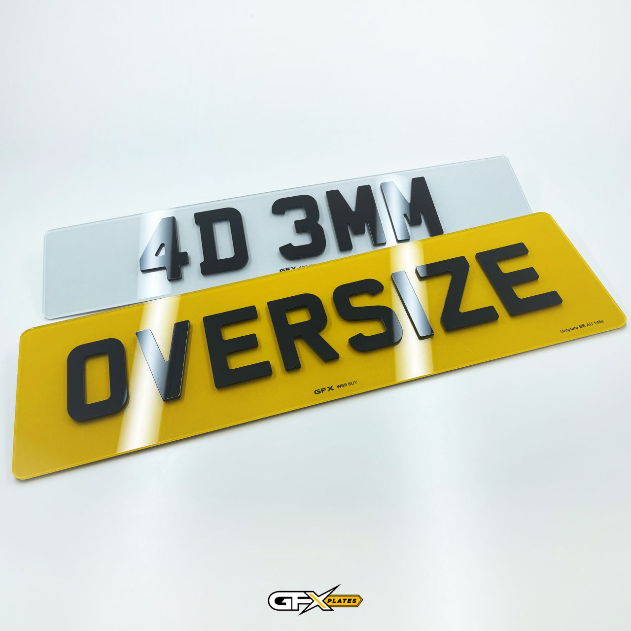 4D Oversize Rear Number Plates | Jaguar, Range Rover, etc – GFX Plates